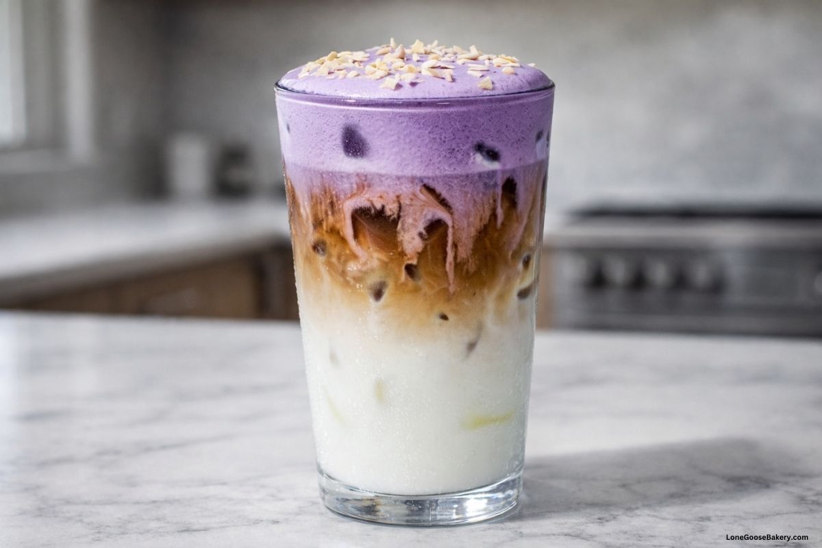 Iced Ube Coconut Macchiato (Starbucks Copycat)